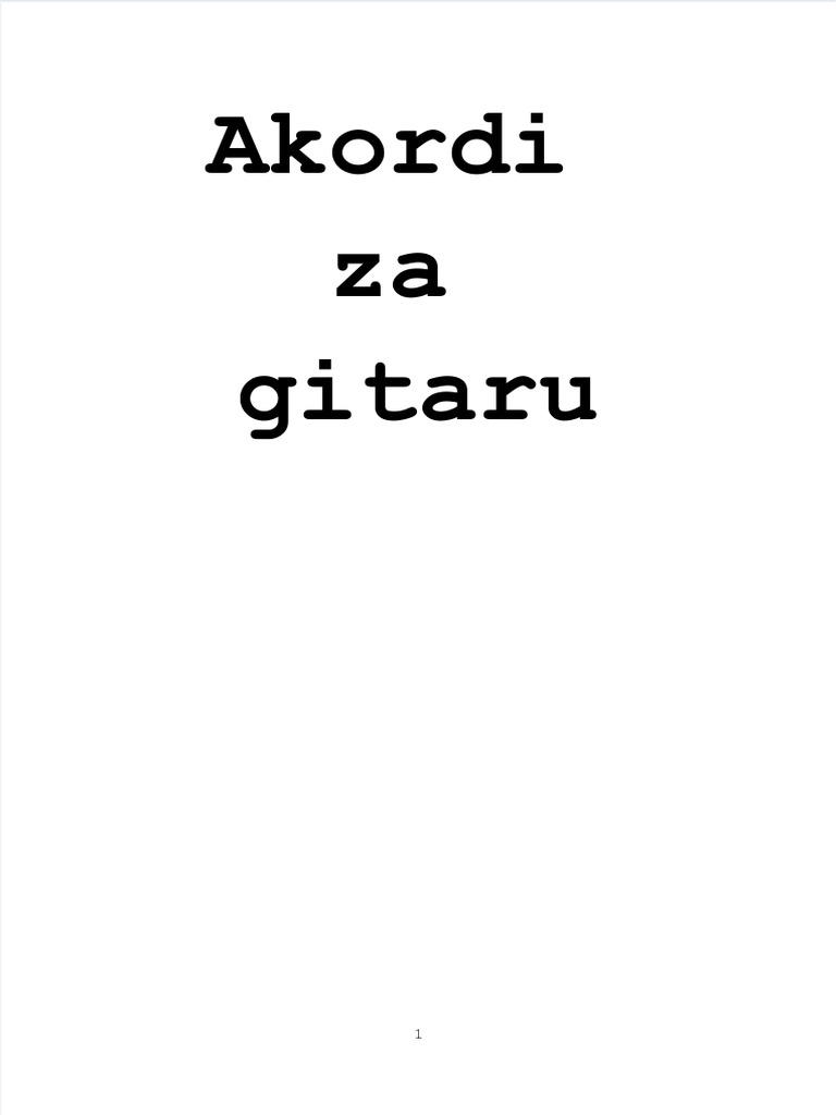 Akordi Domaci | PDF