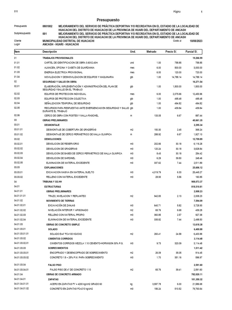 PresupuestoCliente 20240208 083951 733 | PDF | Hormigón | edificio