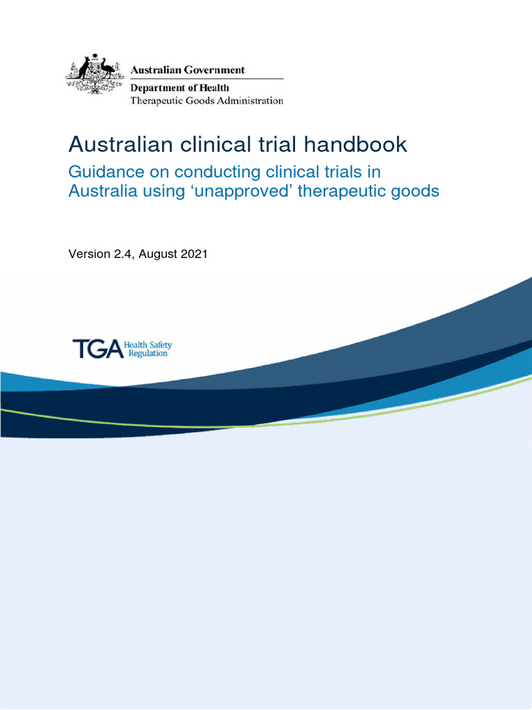 Australian Clinical Trial Handbook | PDF | Clinical Trial | Medical Device Australian Clinical Trial Handbook | PDF | Clinical Trial | Medical Device