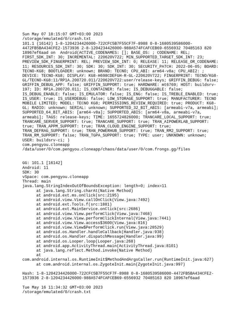 Crash Pdf Java Programming Language Android Operating System