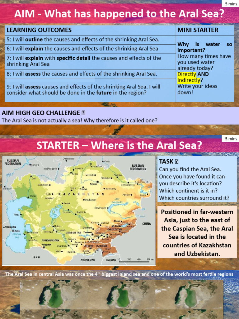 Lesson 5 - Aral sea | PDF | Physical Geography | Natural Environment