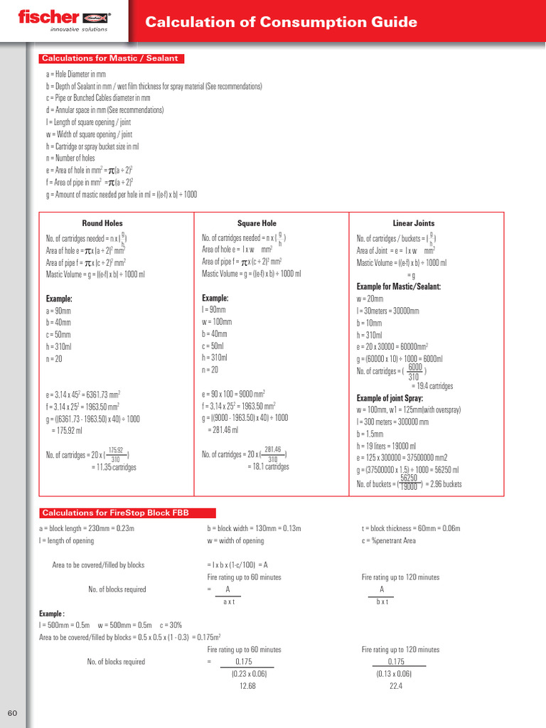 Calculation Guide | PDF | Area