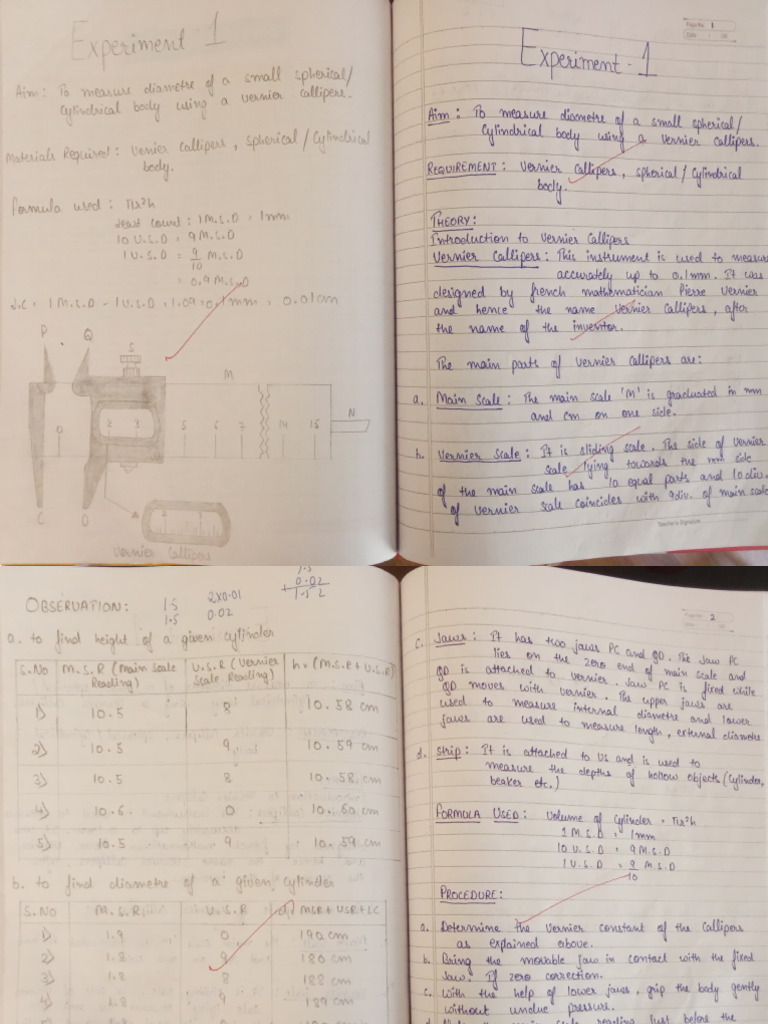GradeXI-Physics Practical File | PDF