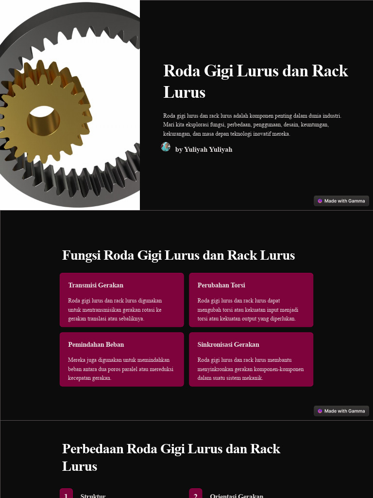 Roda Gigi Lurus Dan Rack Lurus | PDF