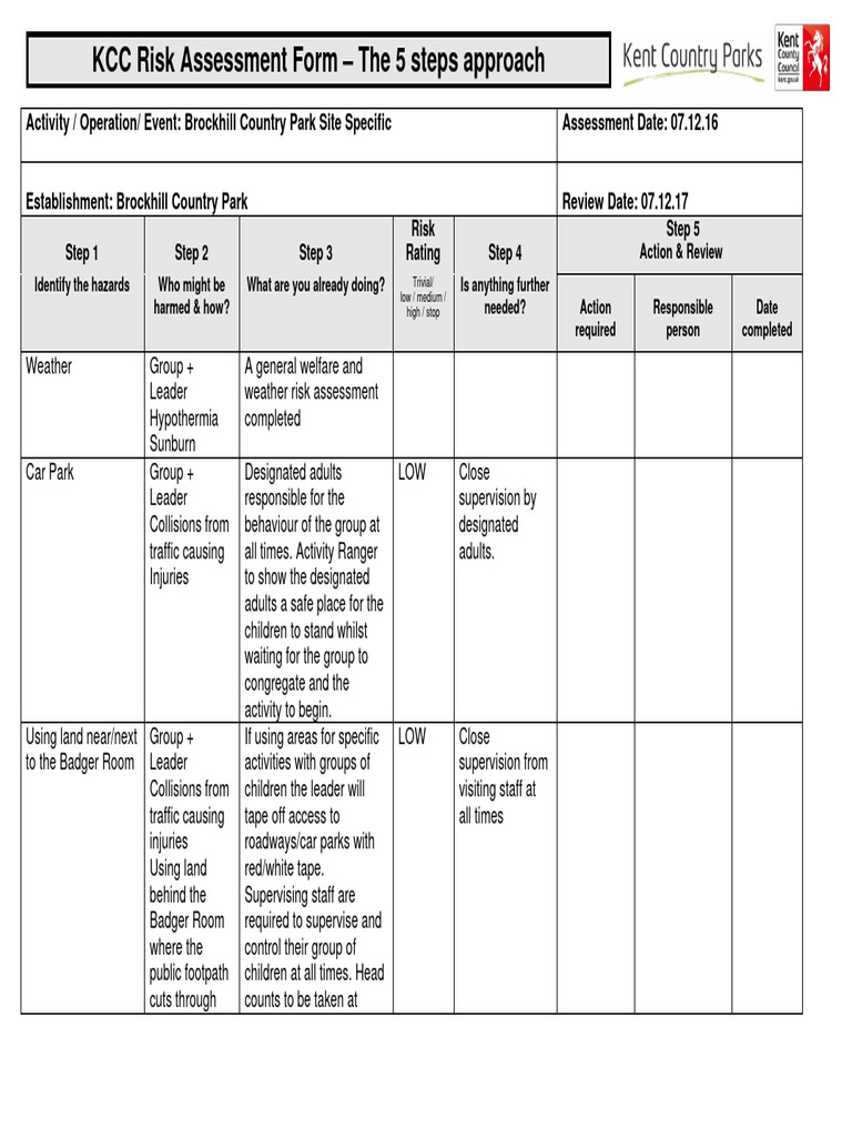 Brockhill-Country-Park-Site-Specific-Risk-Assessment | Download Free ...