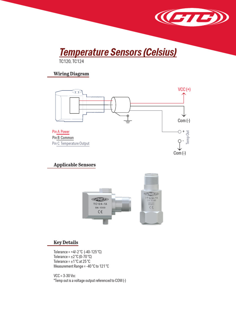 Temperature Sensors Wiring Diagrams | PDF | Sensor | Temperature