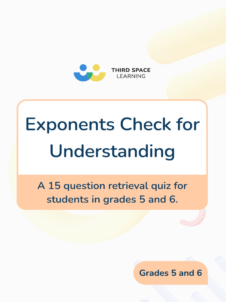 Exponents Check for Understanding | PDF | Exponentiation | Education Theory