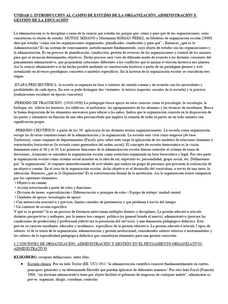 Administración Resumen | PDF | Institución | Pedagogía