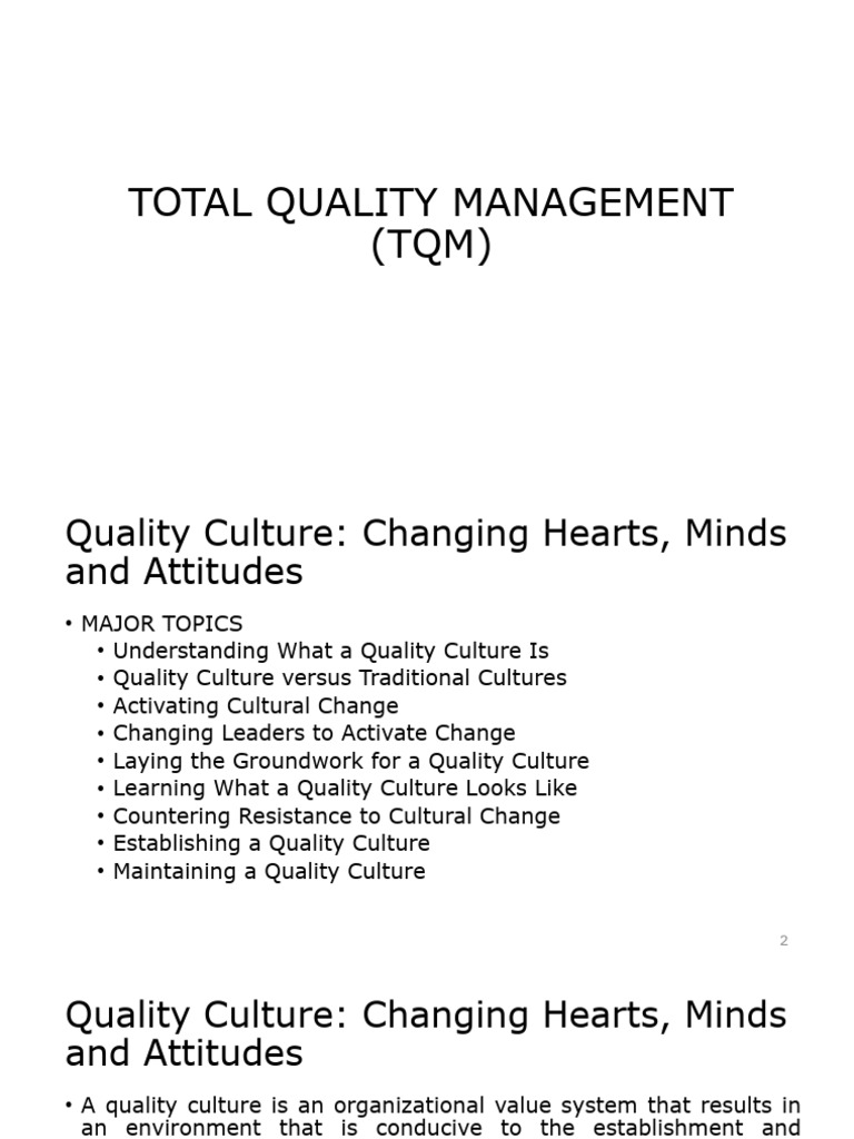 Total Quality Management | PDF | Leadership | Quality Management