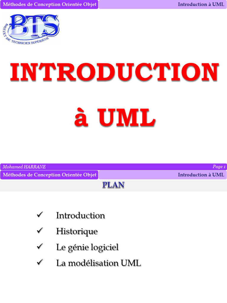 Introduction à UML et Conception Logicielle | PDF | Langage de ...