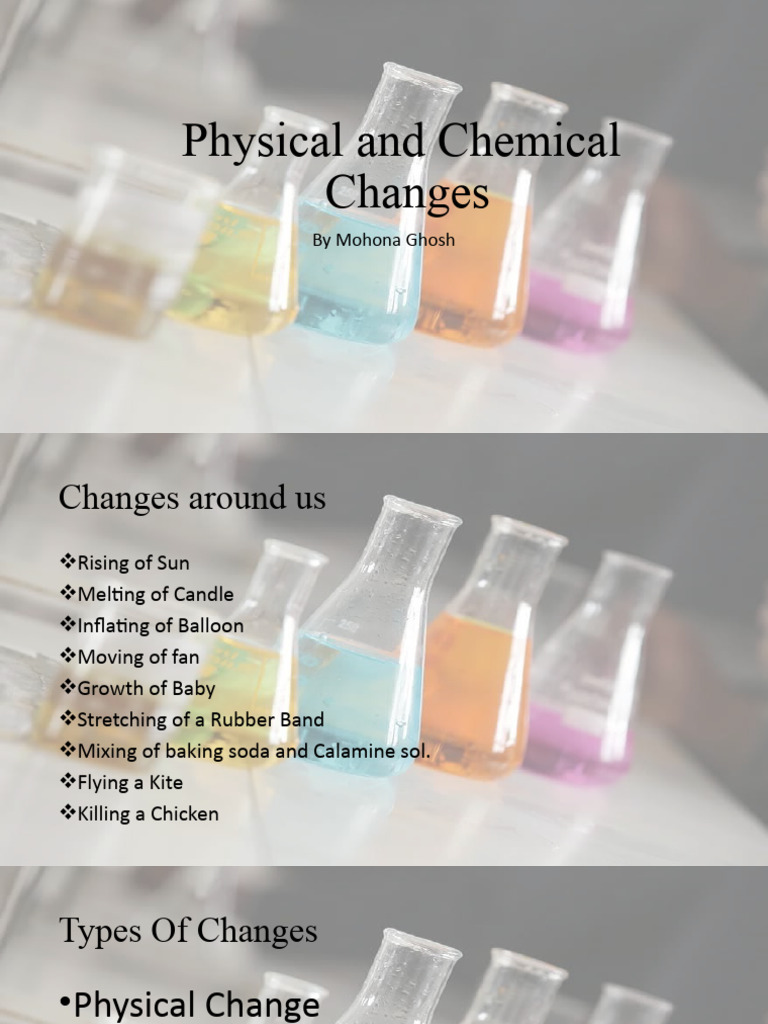 Physical and Chemical Changes | PDF | Chemical Substances | Corrosion