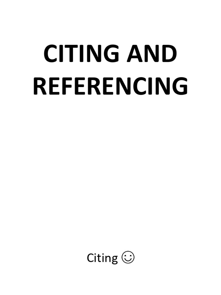 CITING-AND-REFERENCING | Download Free PDF | Digital Object Identifier