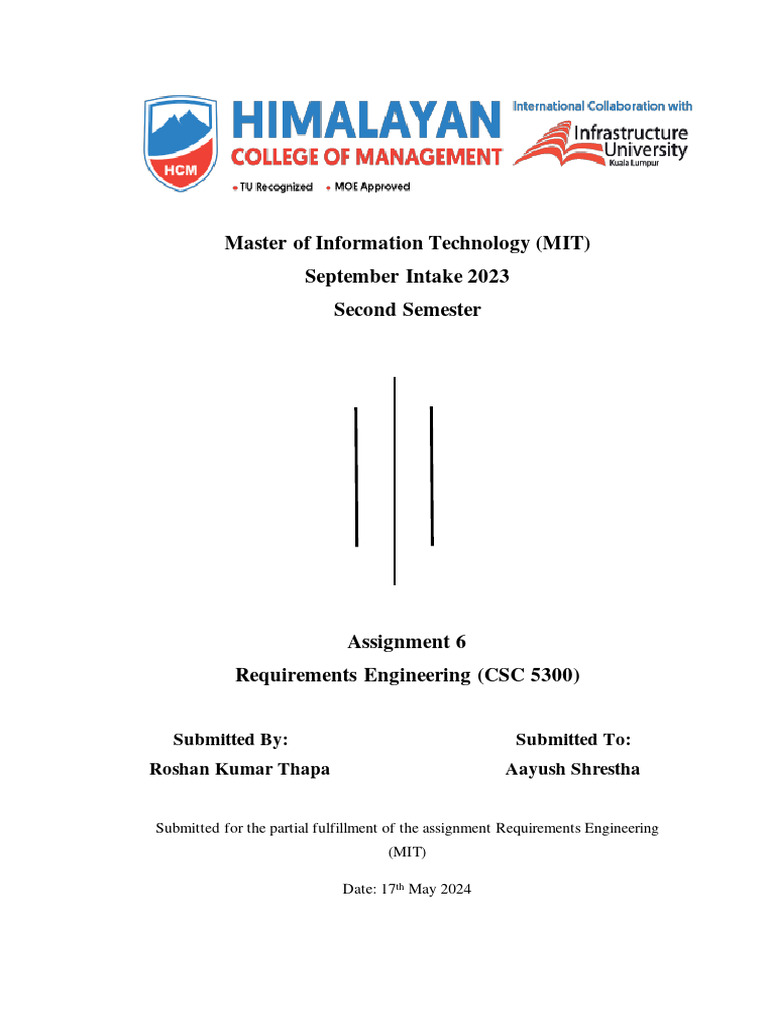 RE - Assignment6 - Roshan Kumar Thapa | PDF | Risk Management | Business