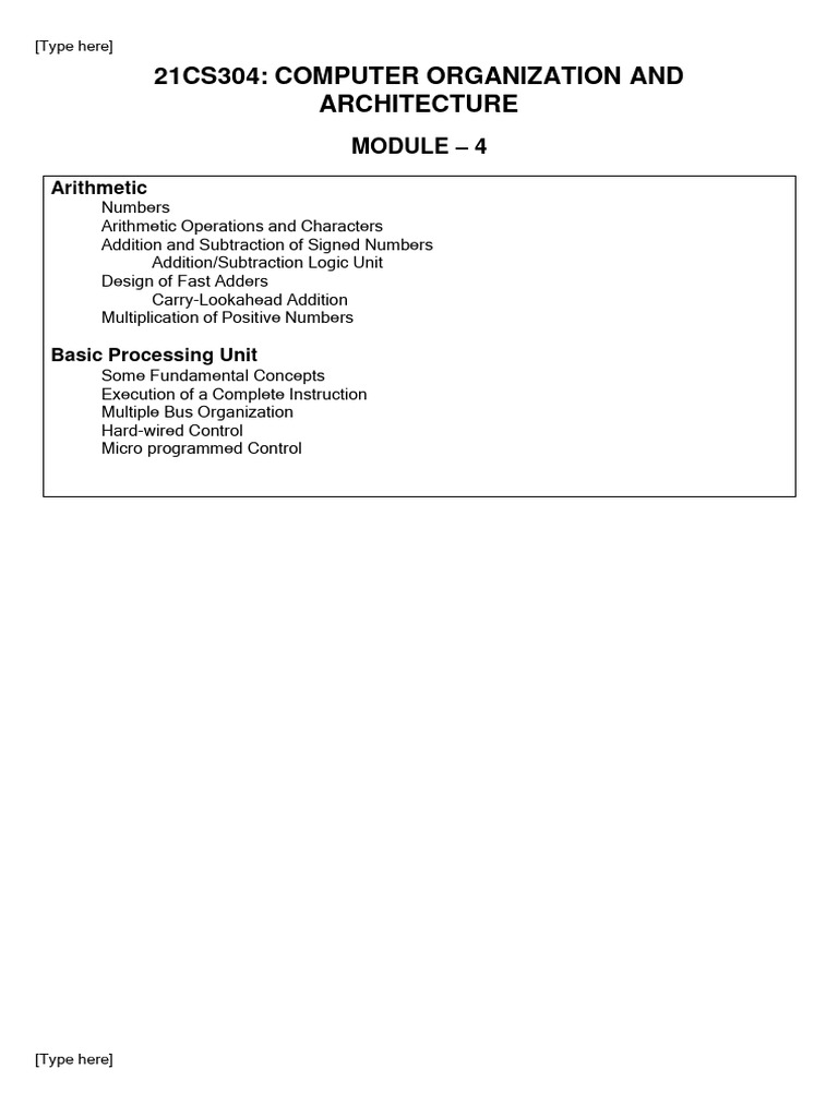 Coa 4 | PDF | Central Processing Unit | Arithmetic