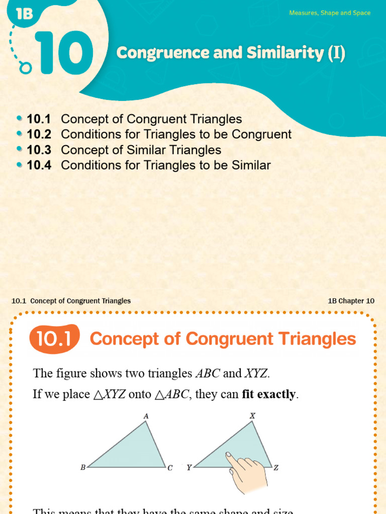 Congruent and Similar Triangles Explained | PDF | Triangle | Elementary Geometry