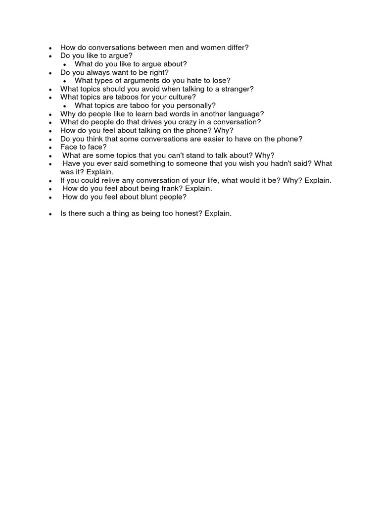 Conversation Topics and Dynamics Explained | PDF