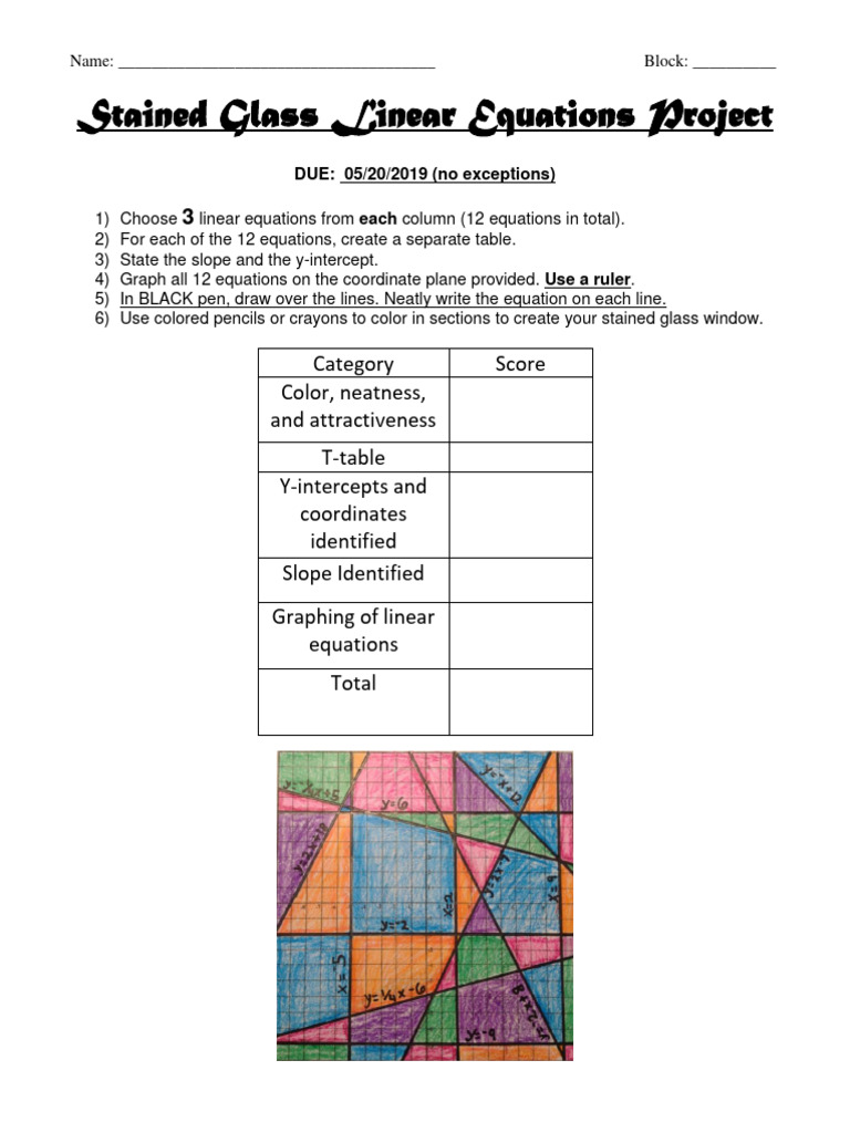 Stained Glass Project v2 | PDF | Mathematical Objects | Mathematics