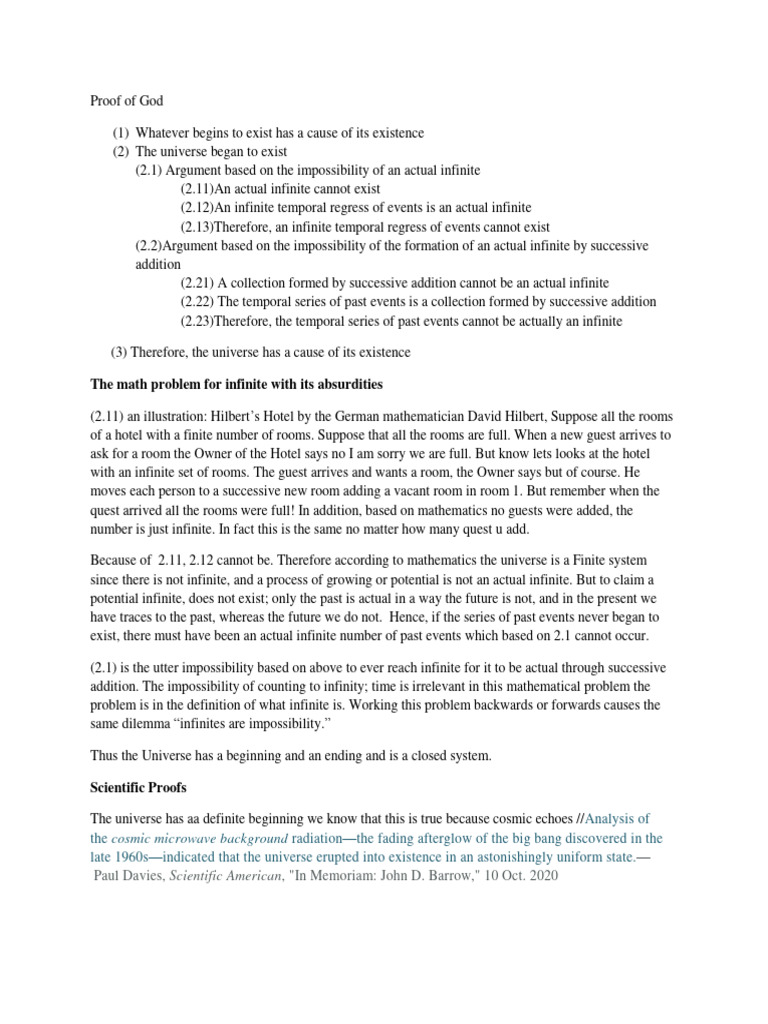 Proof of God | PDF | Universe | Entropy