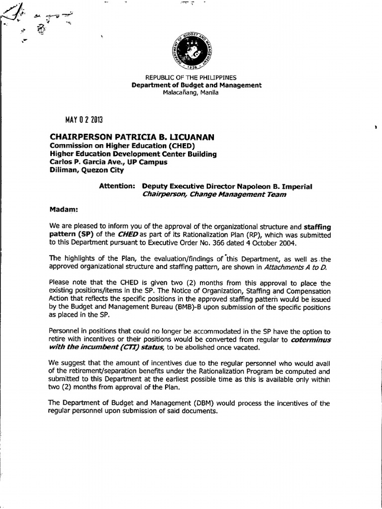 CHED Rationalization Plan 2013 | PDF