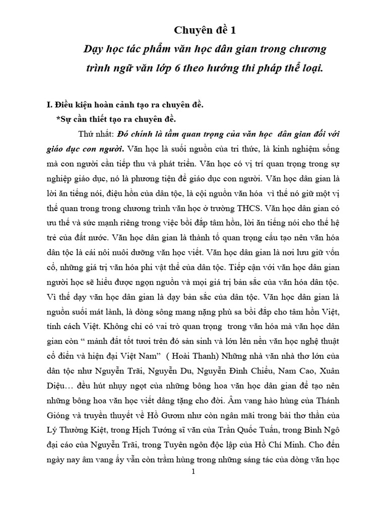 Chuyen de 1 16 17 To KHXH | PDF