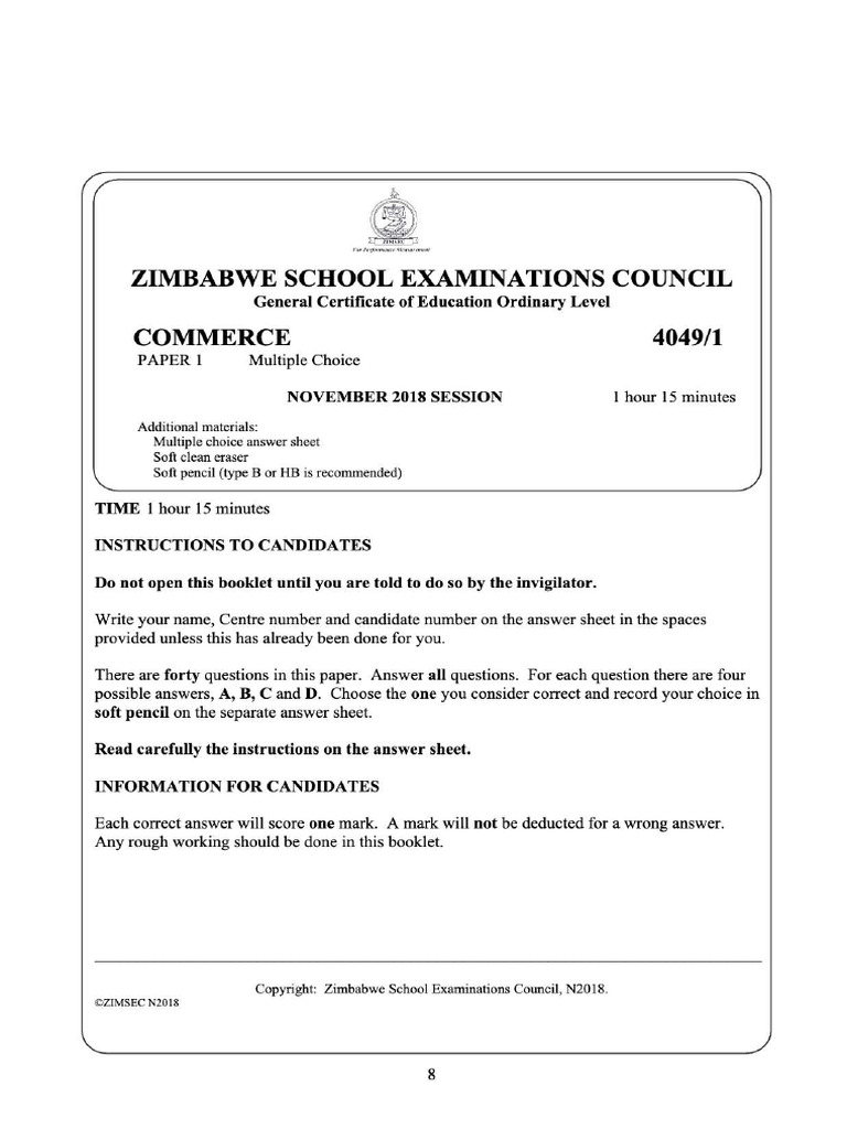 O-Levels Commerce 2018 | PDF | Business | Economies