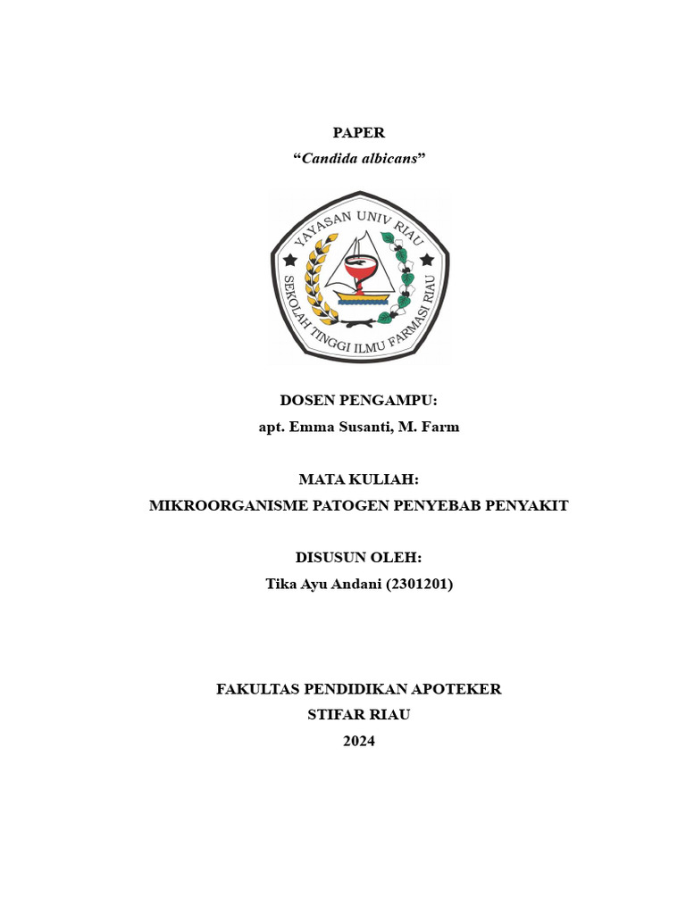 Patogenesis dan Infeksi Candida albicans | PDF