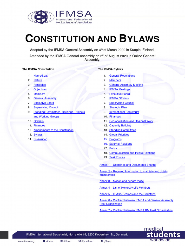 VPA 2020AM Constitution and Bylaws | PDF | Board Of Directors | By Law