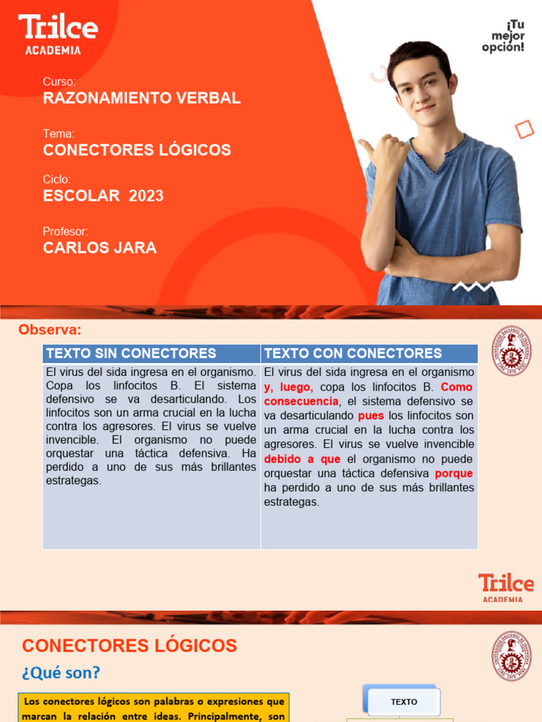 Conectores Lógicos | PDF | Artes del Lenguaje y Comunicación | Estudios ...