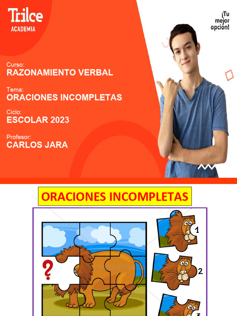 Oraciones Incompletas | PDF