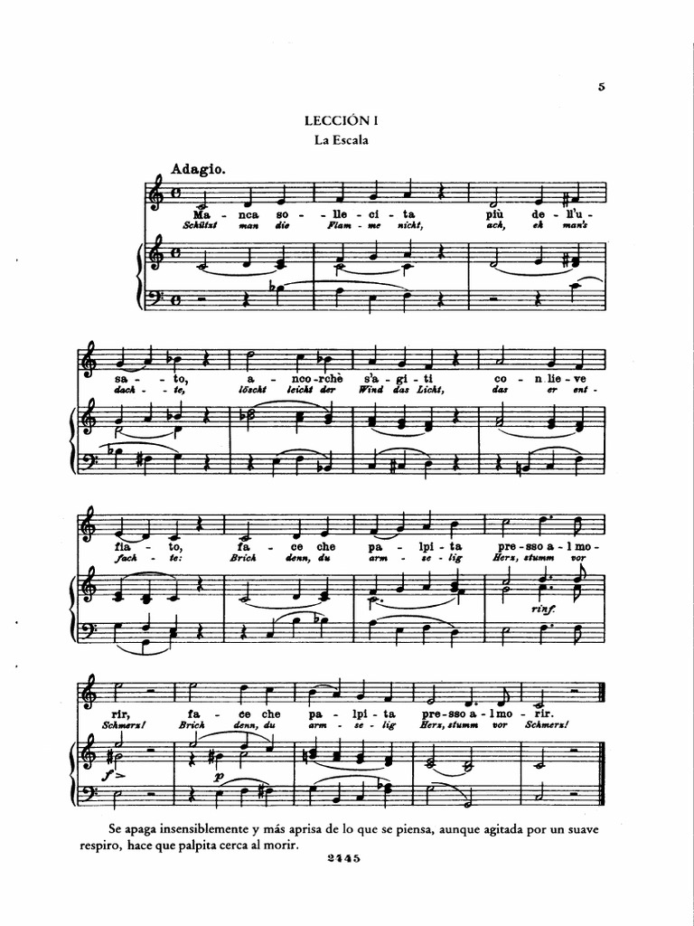 Vaccai Metodo Pratico Mezzo Soprano y Ba | PDF