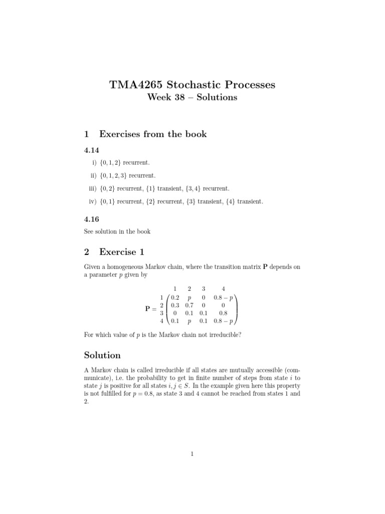 Week38 Sol | PDF | Markov Chain | Theoretical Computer Science