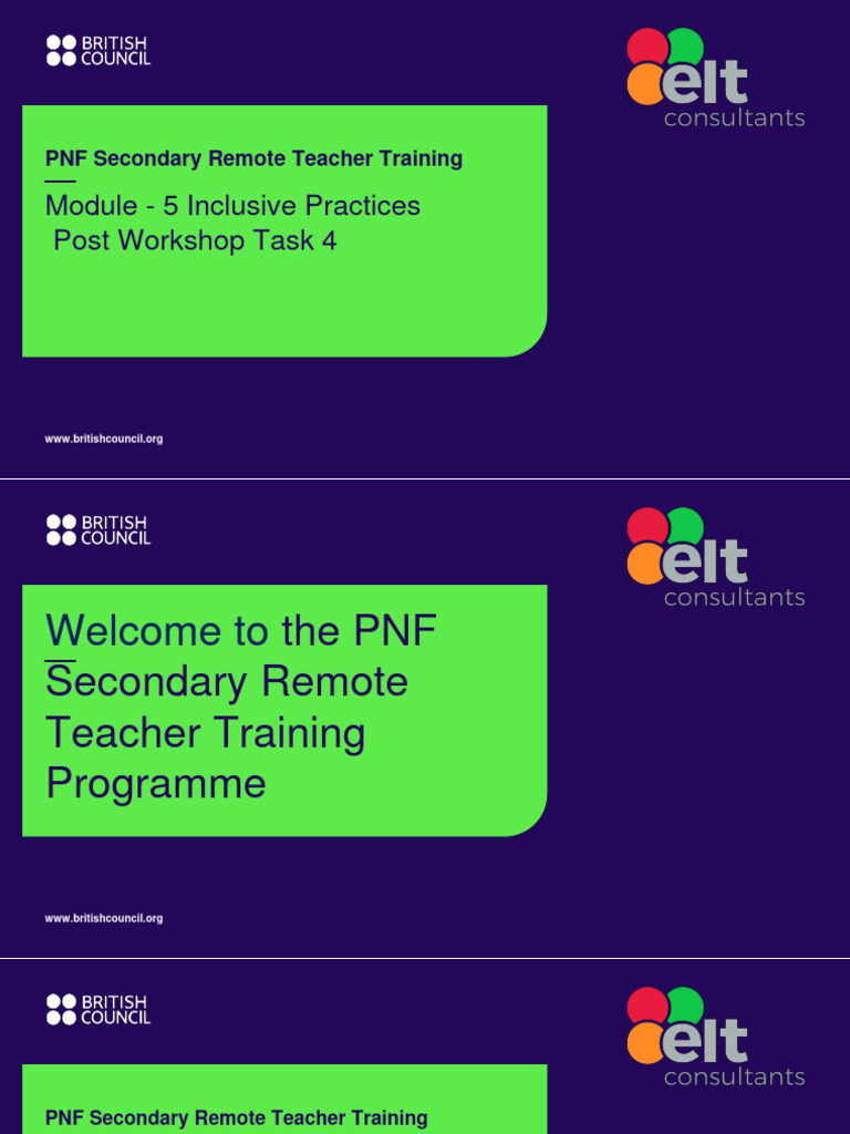 PT Post Workshop Module 5 Inclusive Practices Workshop 4 of 10 | PDF ...