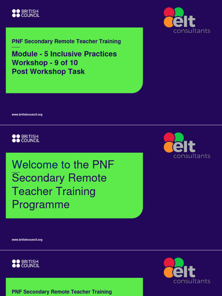 PT Post Workshop Module 5 Inclusive Practices Workshop 9 of 10 | PDF ...