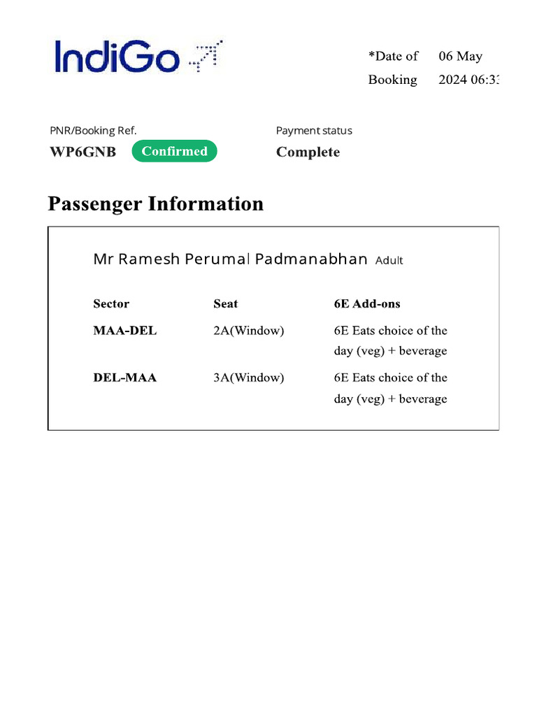 Modify Itinerary | PDF