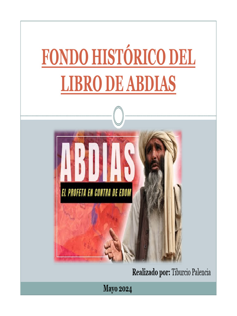 Análisis del Libro de Abdías en la Biblia | PDF | Jacob | Contenido bíblico