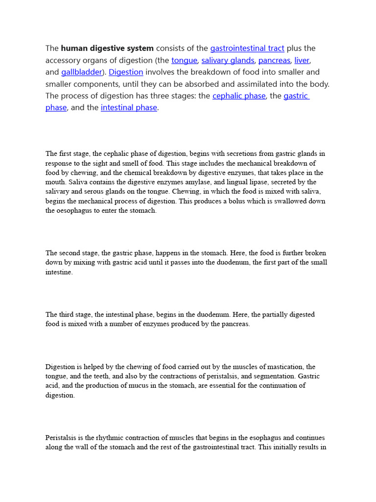 Gastrointestinal Tract Tongue Salivary Glands Pancreas Liver ...