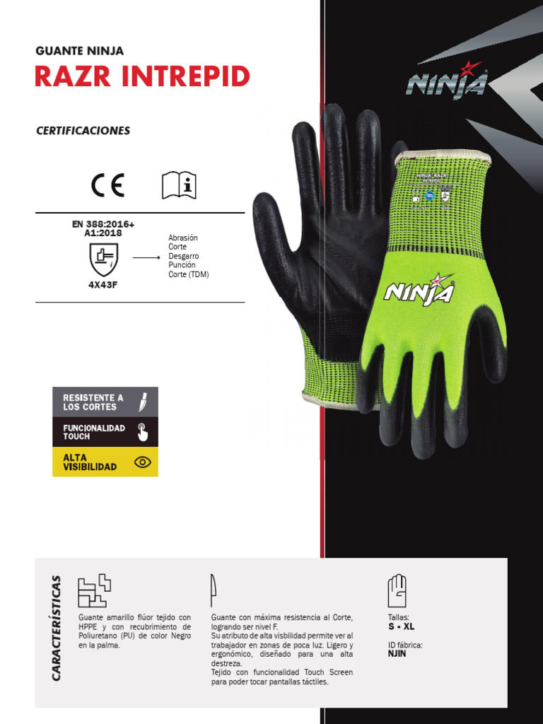 Ficha-Tecnica Ninja Intrepid | PDF | Guante | Materiales