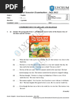 Grade 08 Science 3rd Term Test Paper 2019 English Medium - North ...