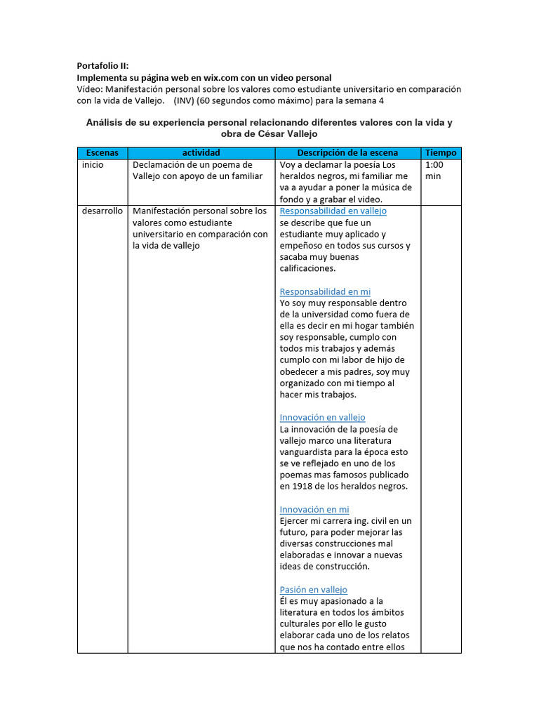Guion de Video de Jair Rivera Paucar | PDF
