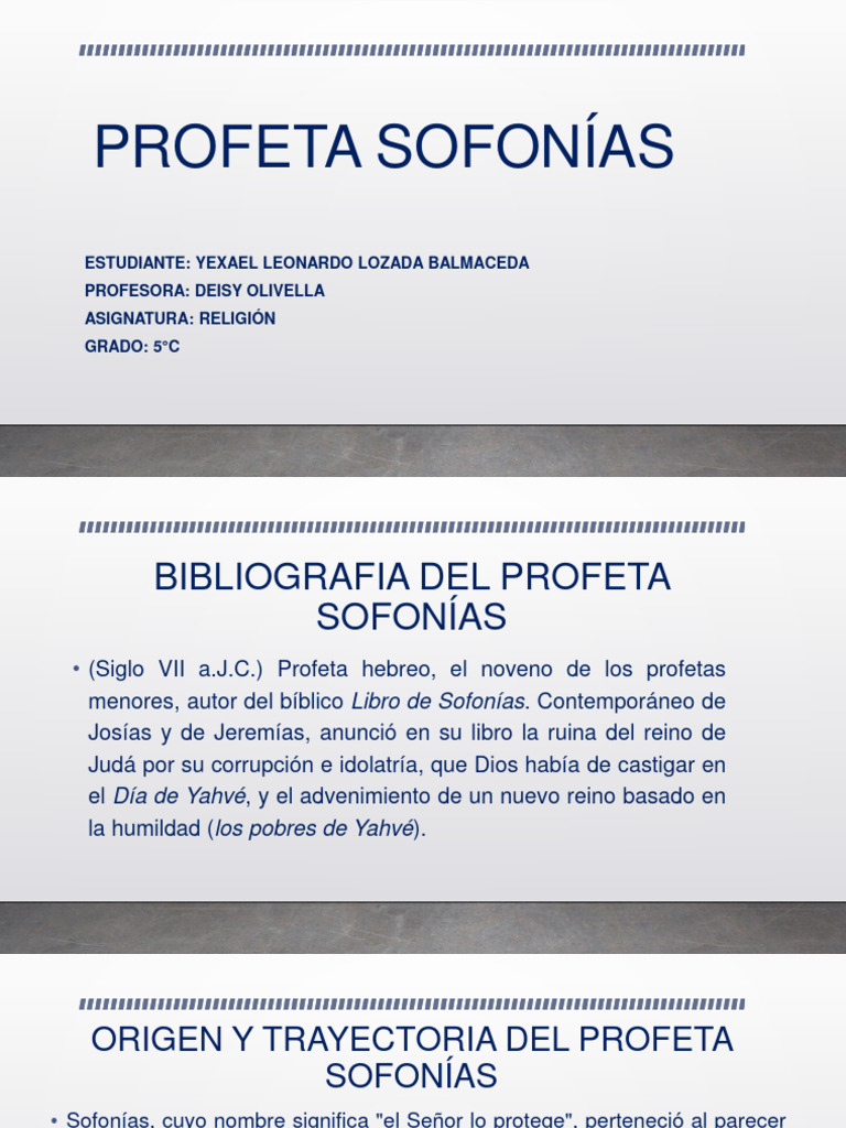 Profeta Sofonías: Juicio y Esperanza | PDF | Profeta | Jeremías