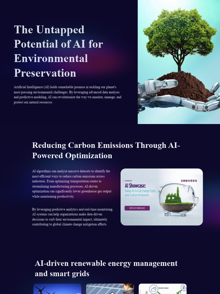 AI's Role in Environmental Protection | PDF | Intelligence (AI ...