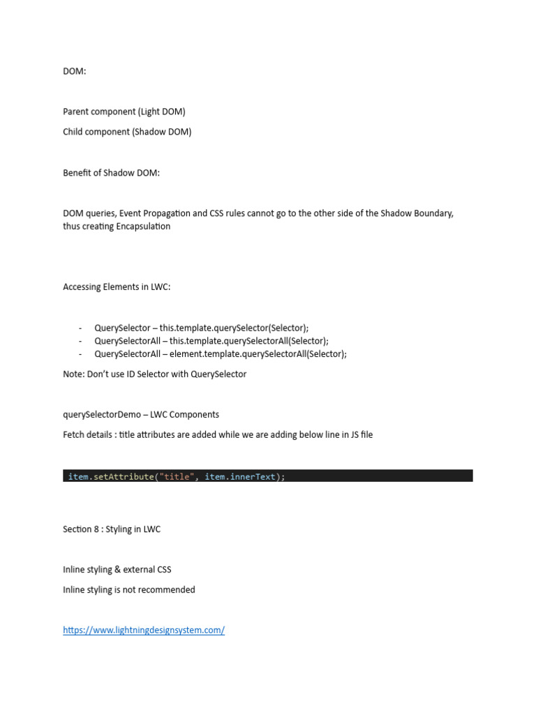 LWC Zero to Hero Notes | PDF | Document Object Model | Html