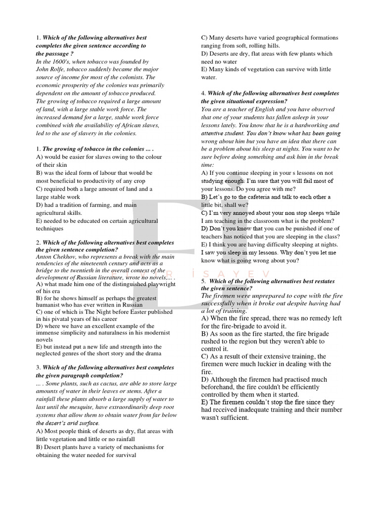 Mixed Tests 6 | PDF | Languages | Foreign Language Studies