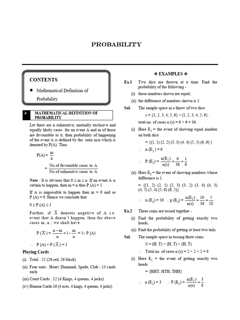probability -1-16 | PDF | Probability | Playing Cards