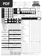 D20 Modern Character Sheet | PDF | D20 System | Tabletop Games