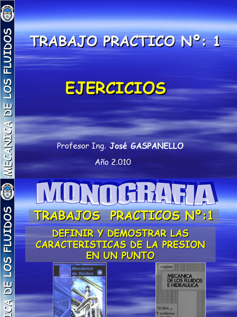 TP1 (Ejercicios) 2011 | PDF | Presión | Pascal (Unidad)