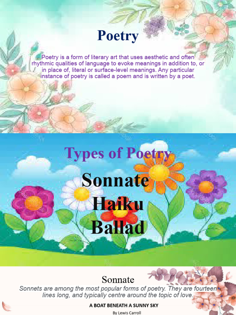 Types of Poetry | PDF | Poetry