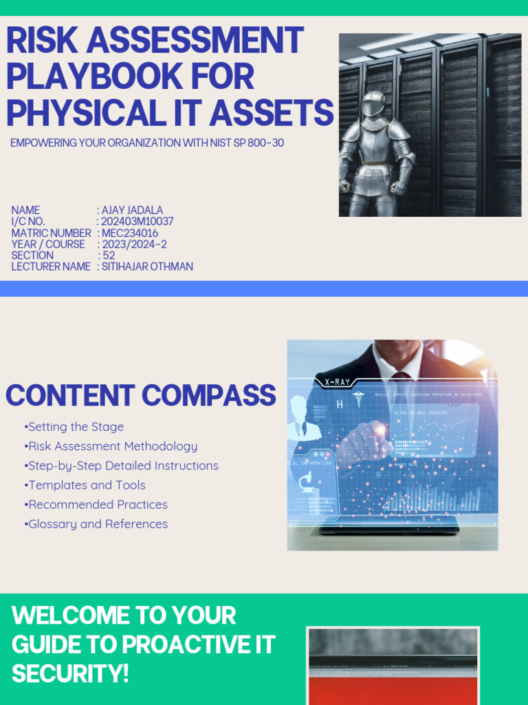 Risk Assessment Playbook For Physical IT Assets | PDF | Vulnerability (Computing) | Risk Assessment