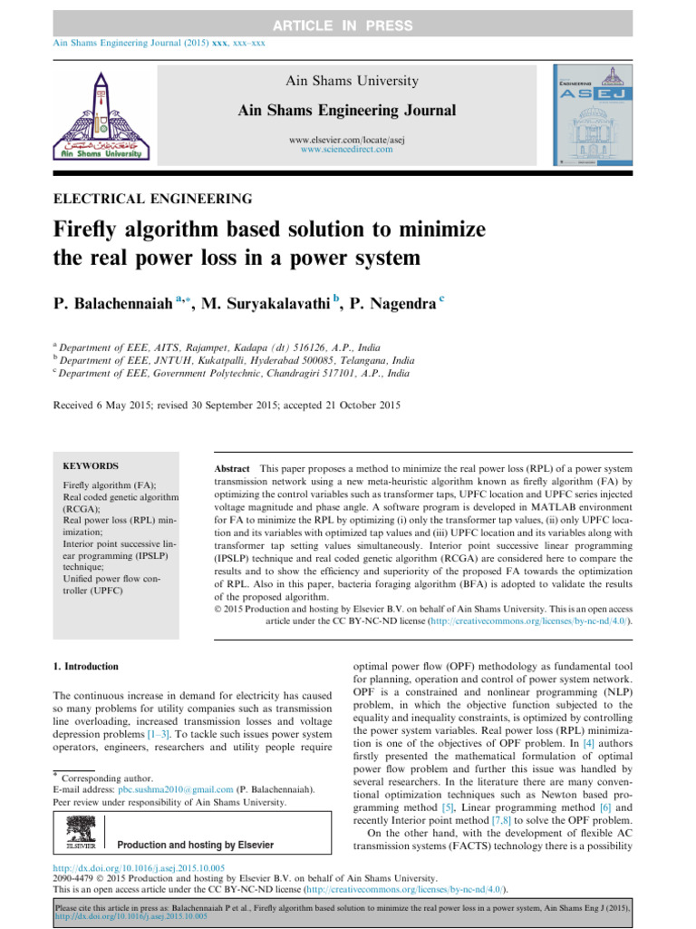Wazne Binary Firefly Algorithm For Power Quality Meter Placement (Bfa ...