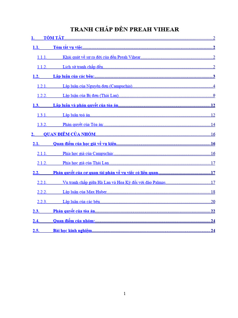 Tranh Chấp Đền Preah Vihear | PDF